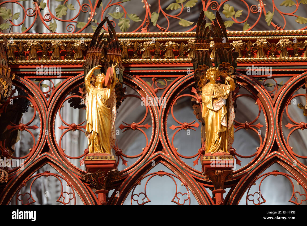 Angels which form part of the Choir-Screen at Lichfield Cathedral ...