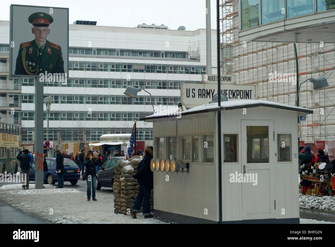 Europe Germany Checkpoint Charlie in Berlin former separation between ...
