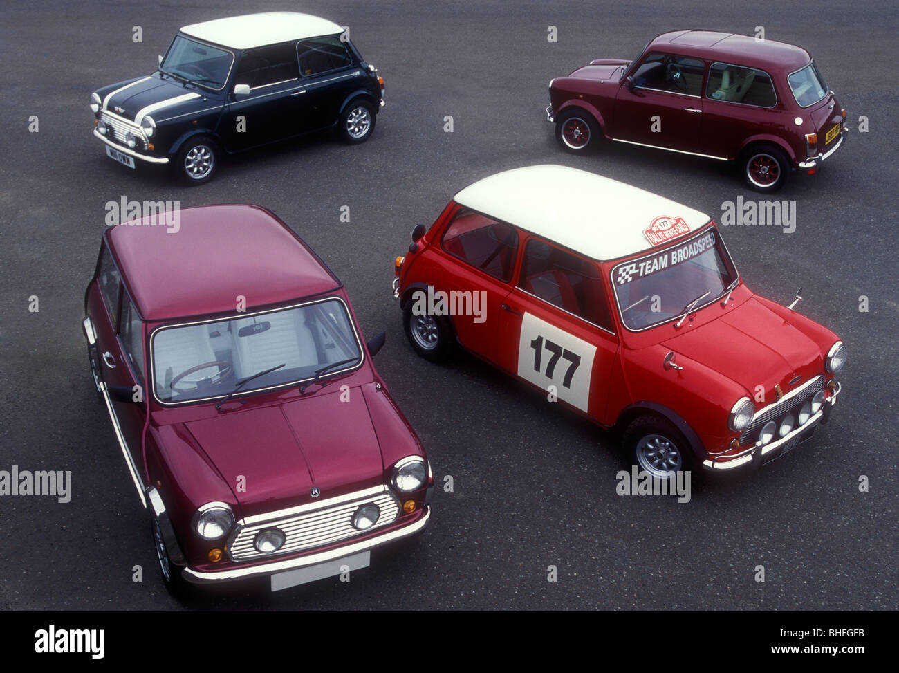 Four Mini specials. Rally Cooper,Radford Mini,Mini Cooper road car and ...