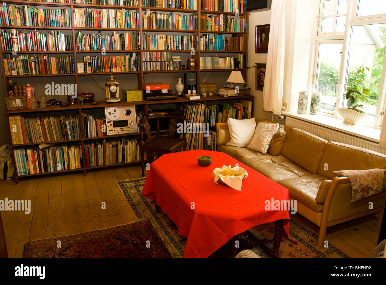 Interior of a danish home living room Stock Photo - Alamy