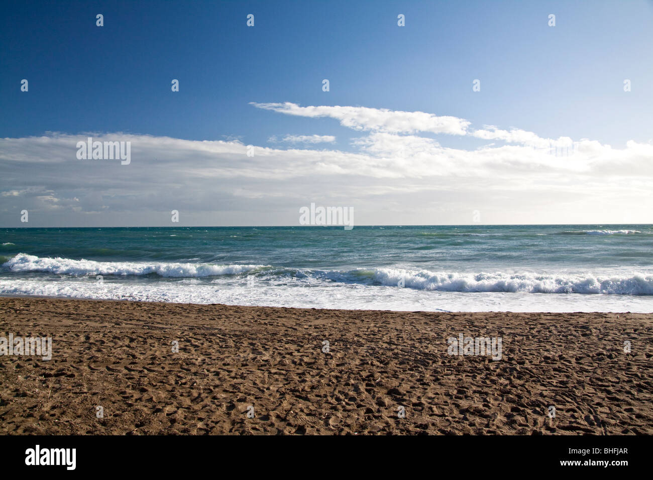 Empty beach marbella hi-res stock photography and images - Alamy