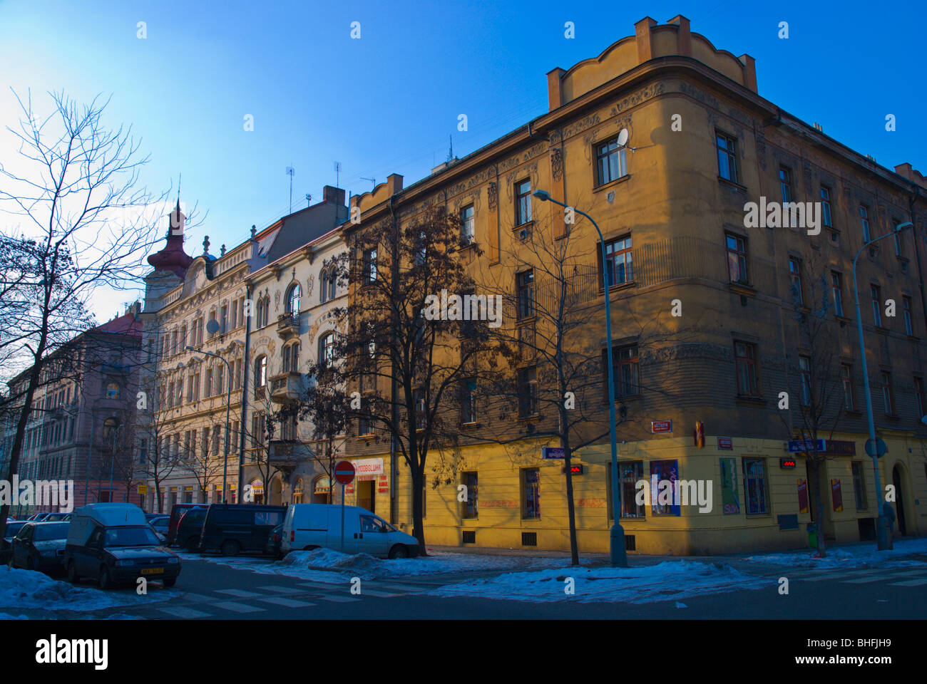 Krizikova street Karlin central Prague Czech Republic Europe Stock ...