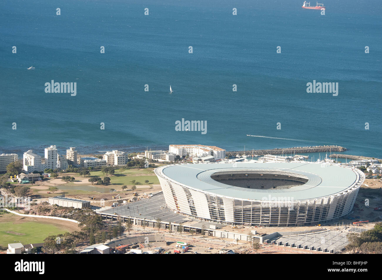 Completed Green Point soccer stadium, world cup venue 2010 Stock Photo ...