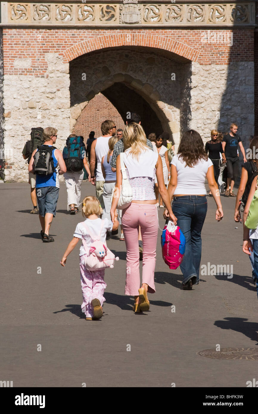 People walking in Central Cracow Krakow in Poland Stock Photo - Alamy