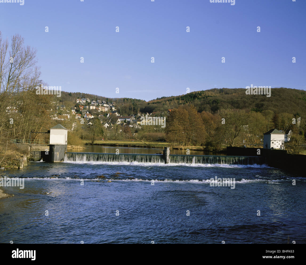 Weir at the river ruhr hi-res stock photography and images - Alamy