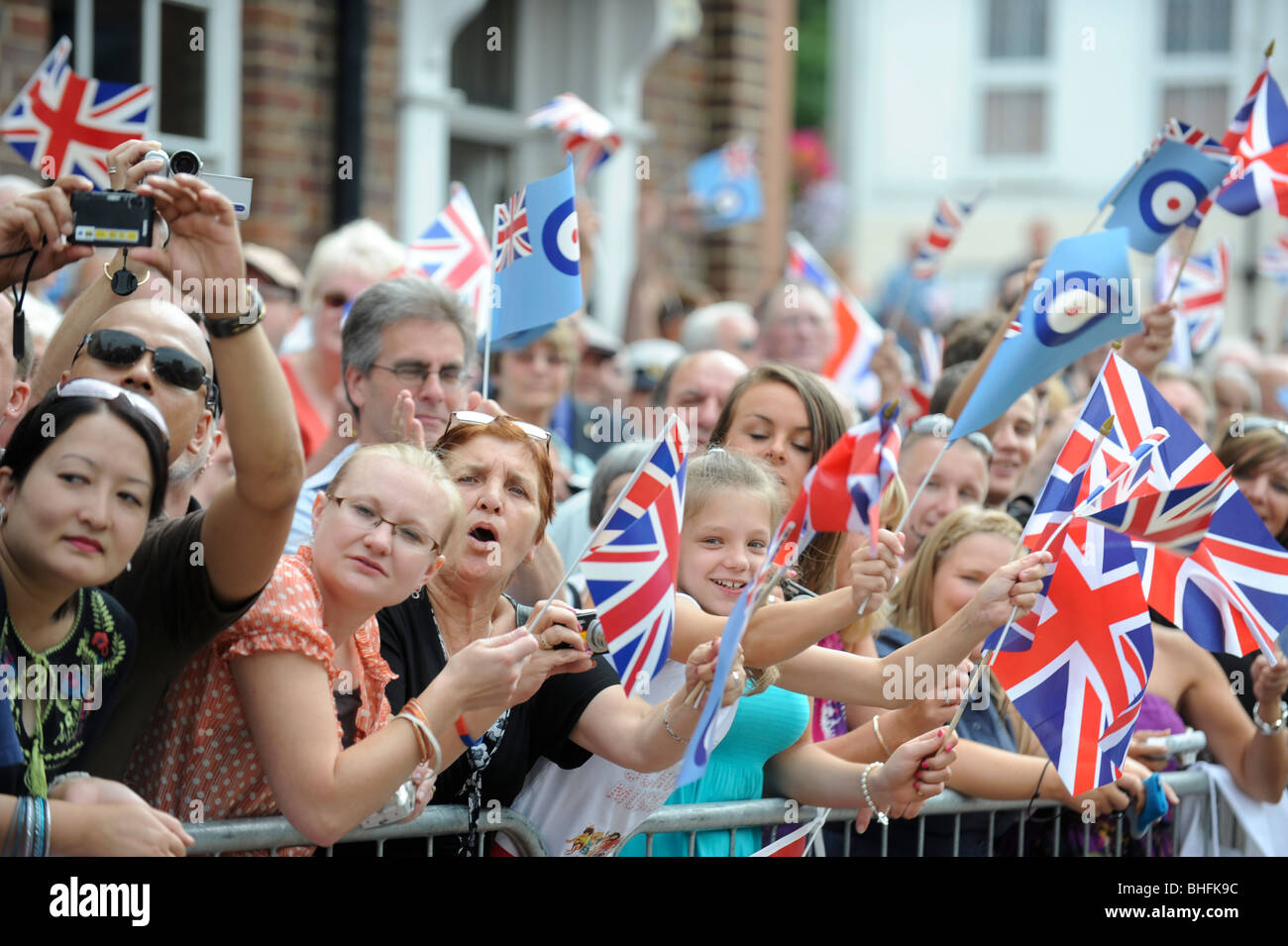 Home coming parade for British Troops Stock Photo - Alamy