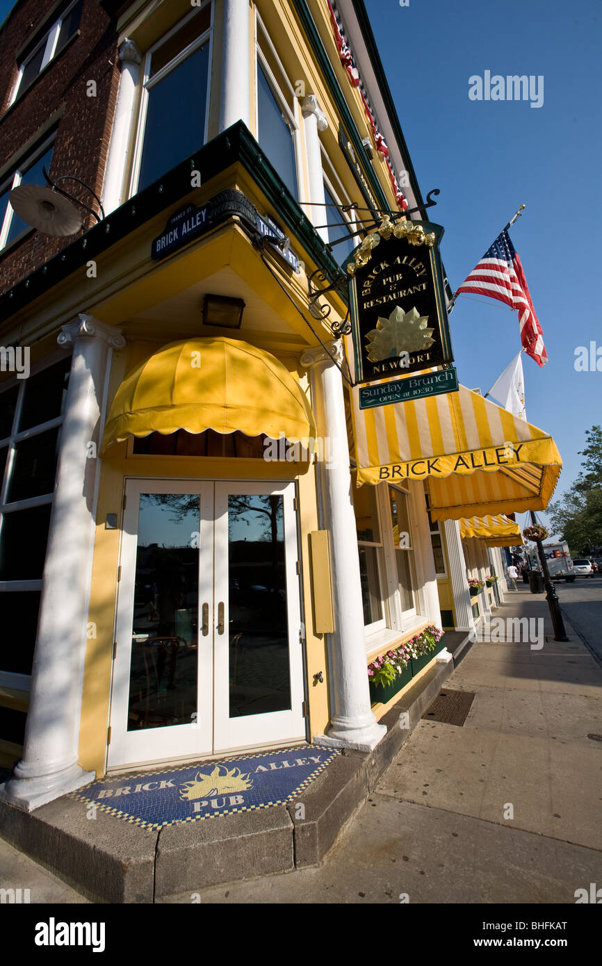 Brick Alley Pub in Newport RI Stock Photo - Alamy
