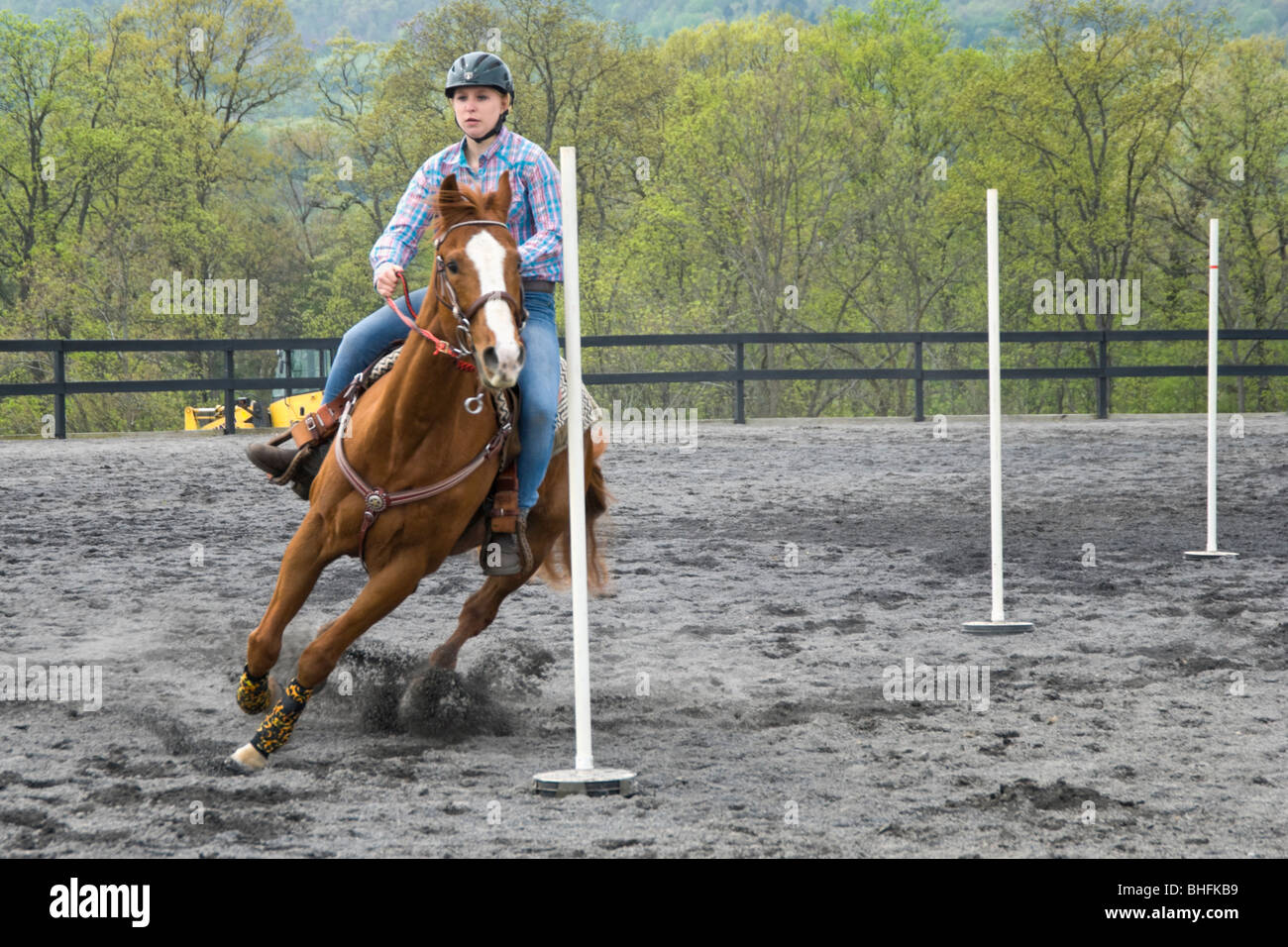 Horse running come people hi-res stock photography and images - Alamy