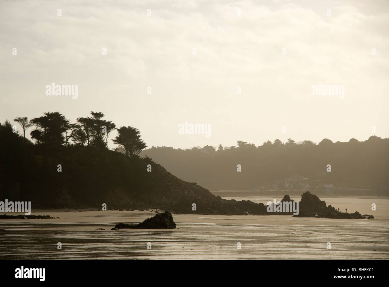 winter landscape Jersey British Channel Islands Stock Photo - Alamy
