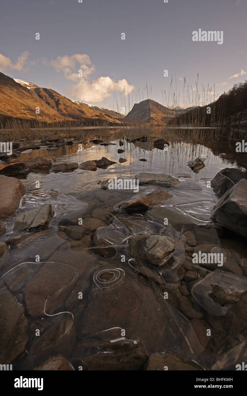 Buttermere looking towards Fleetwith Pike, Lake District National Park ...
