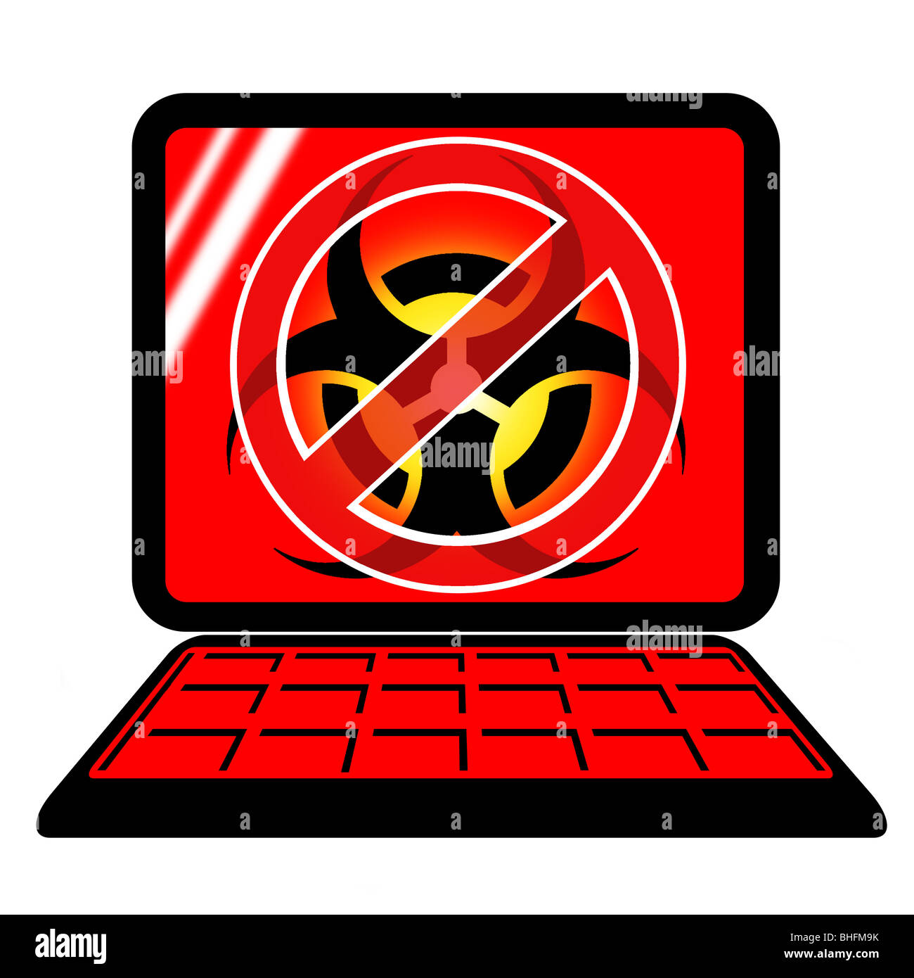 Illustration of computer anti-virus Stock Photo - Alamy
