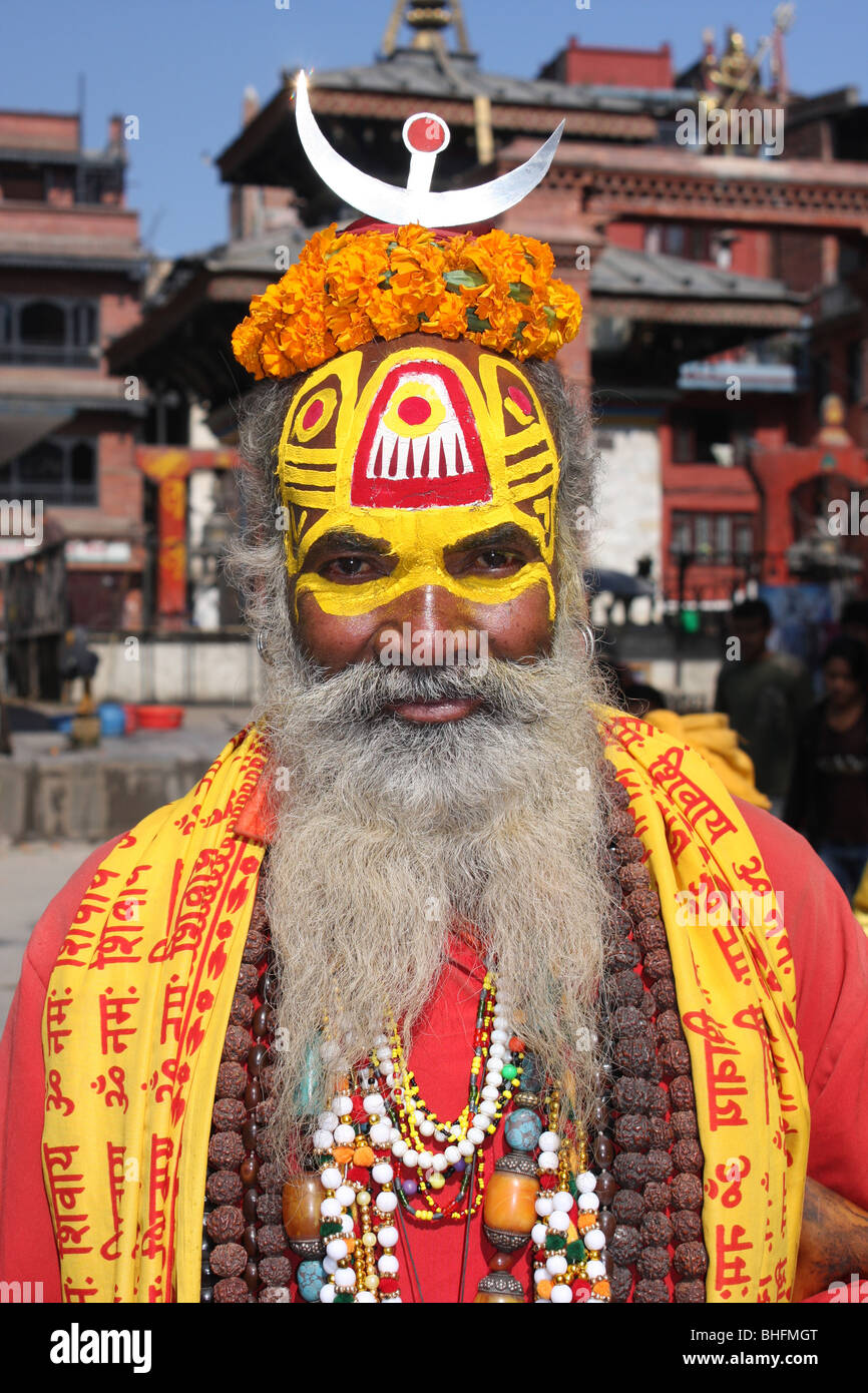 Nepal holy man durbar square kathmandu nepal Stock Photo - Alamy
