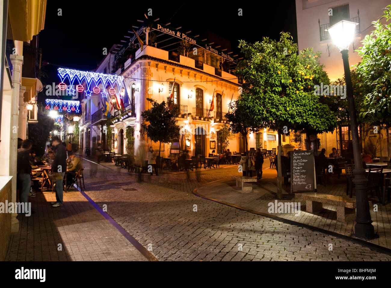 Marbella old town orange hi-res stock photography and images - Alamy