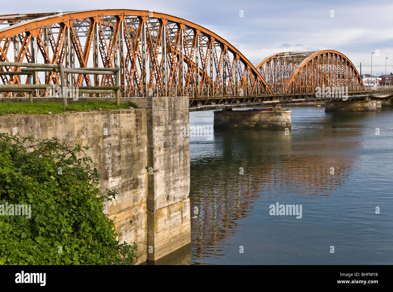 Puente Treto, also known as the old rotating iron bridge of the Eiffel ...