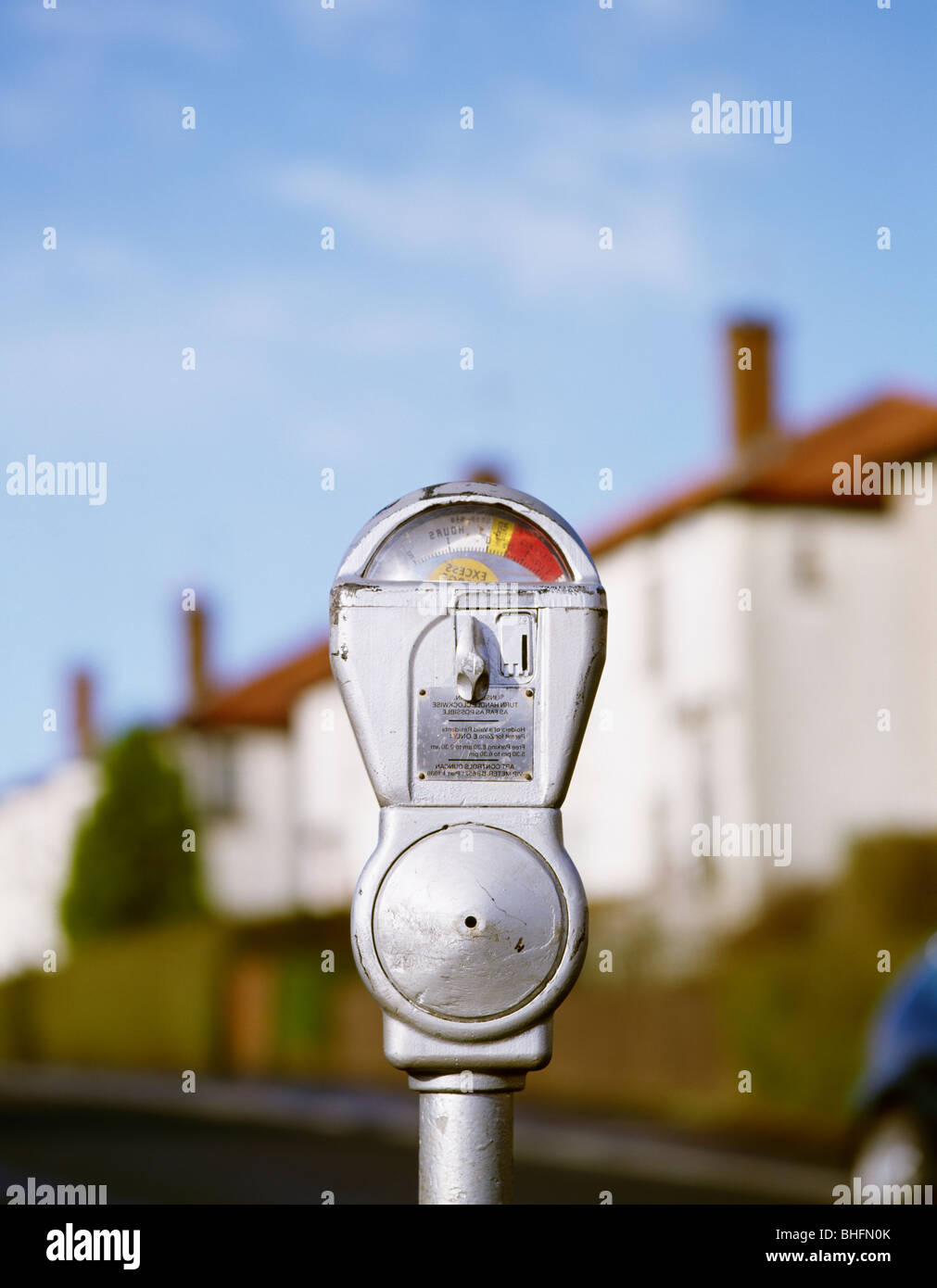 A parking meter in a suburban street Stock Photo - Alamy