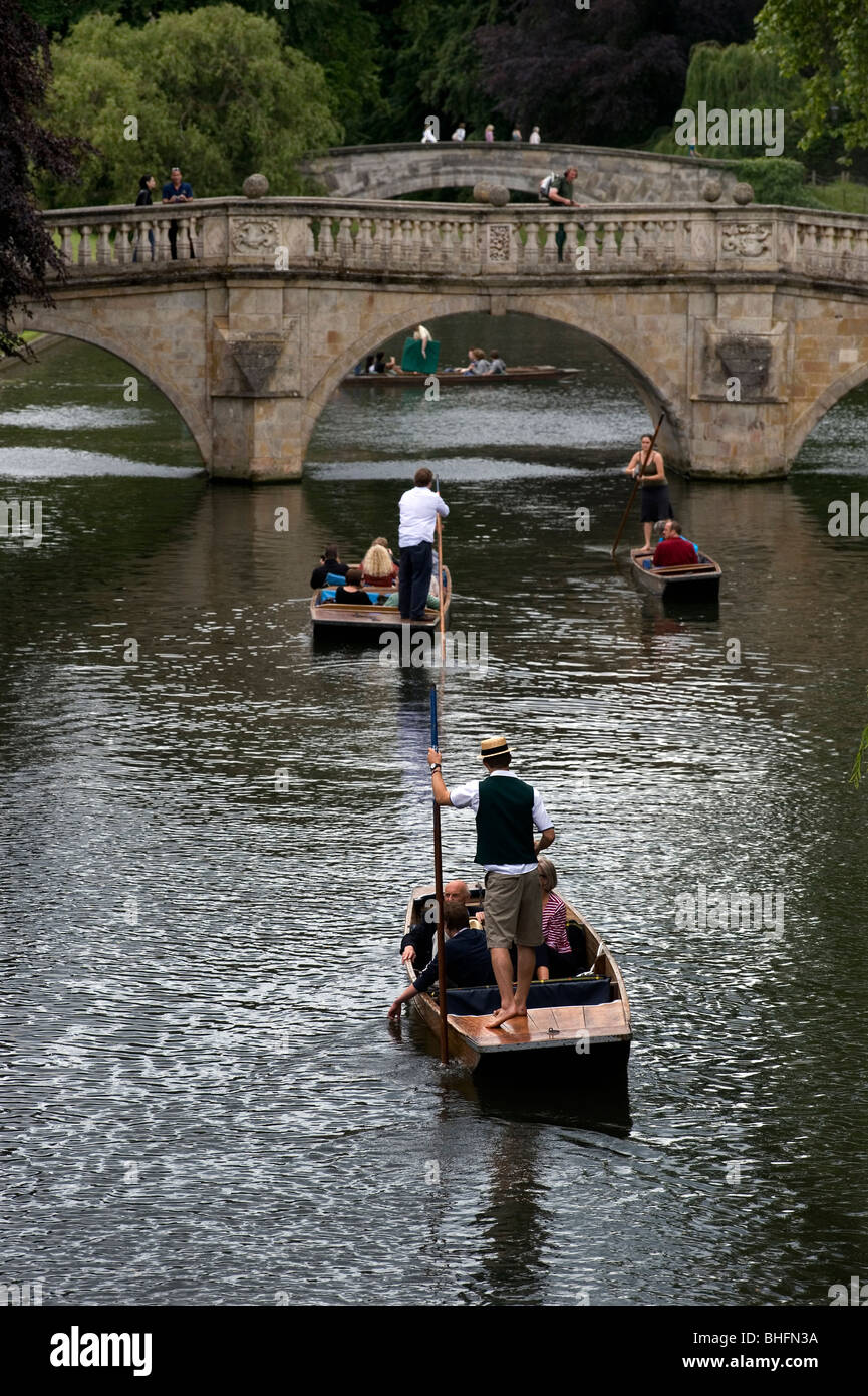 Cambridge, Britain. Bucolic traditional peaceful views towards Clare ...