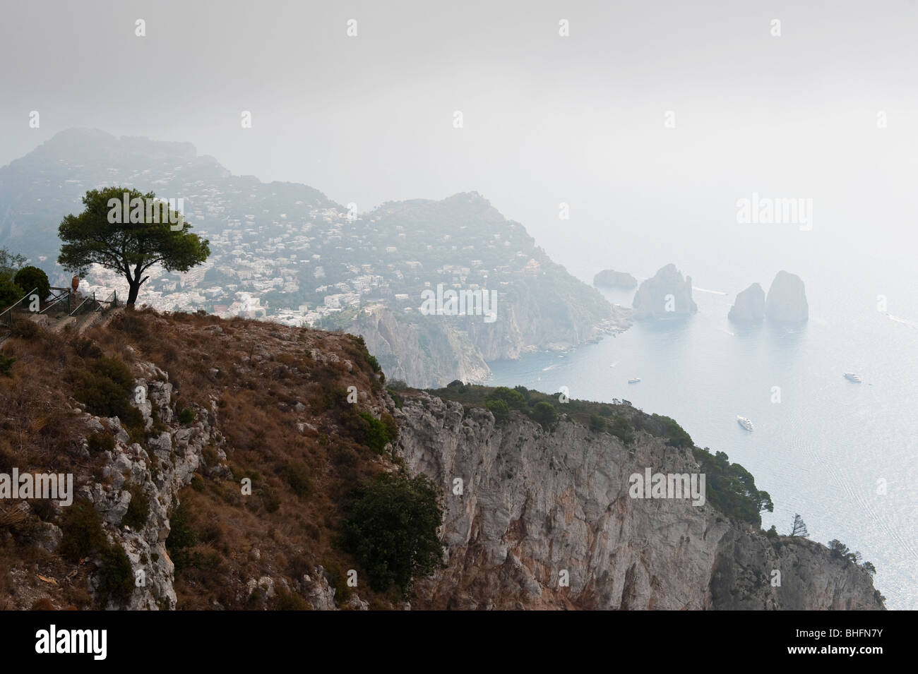 Spectacular View of Capri from Monte Solaro, Island of Capri, Italy ...