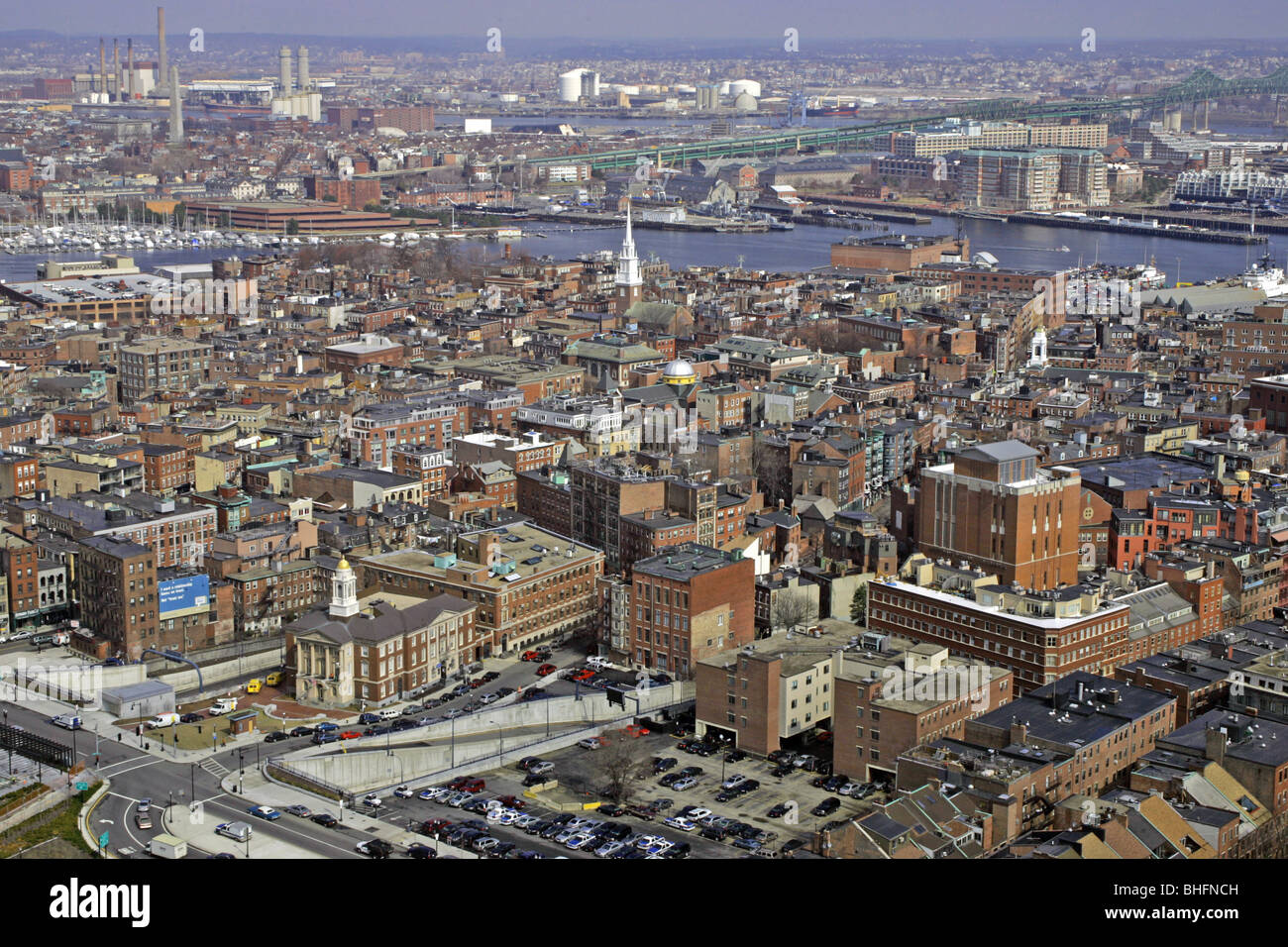 Aerial boston north end hi-res stock photography and images - Alamy