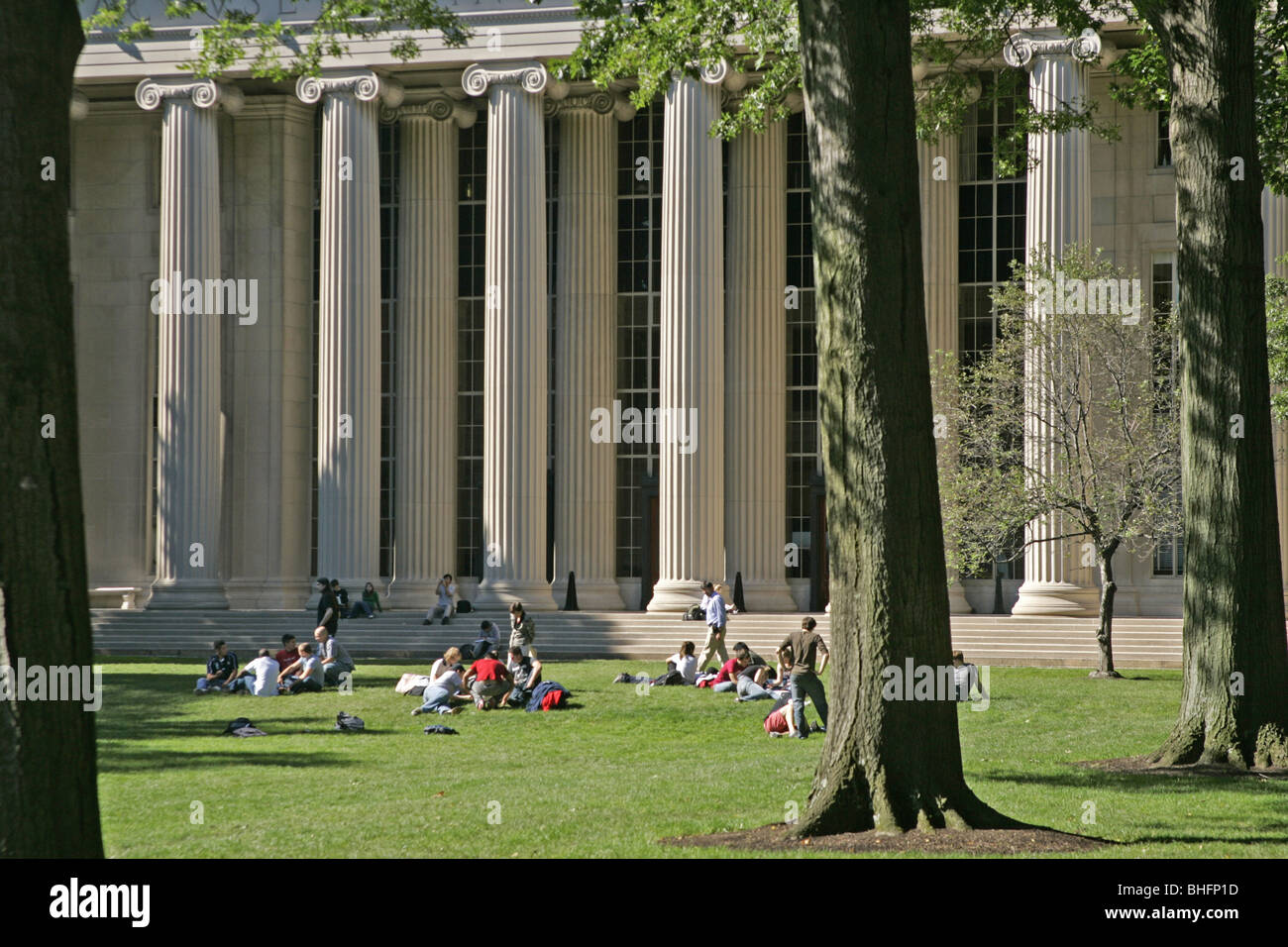 Students on campus at MIT Cambridge MA Stock Photo - Alamy