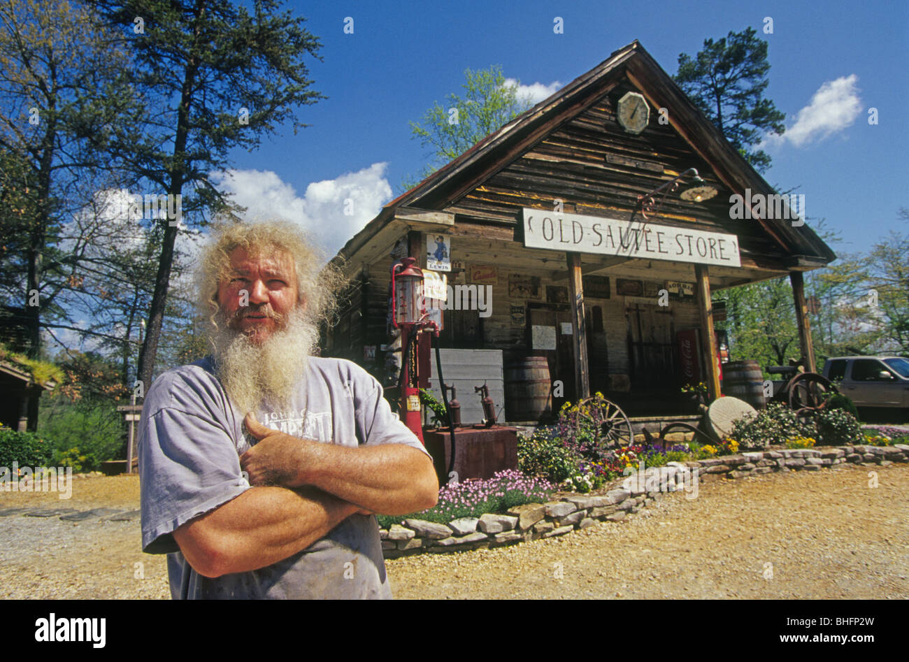 Owner of the Old Sautee Store, in rural appalachia, Sautee, North ...