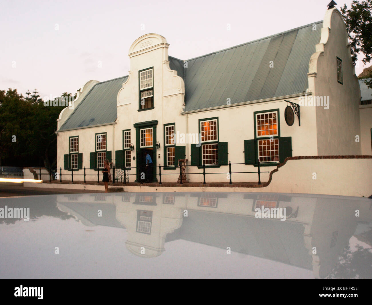 Cape Dutch House AD 1800 with Restaurant The Kronendal on Main Road ...