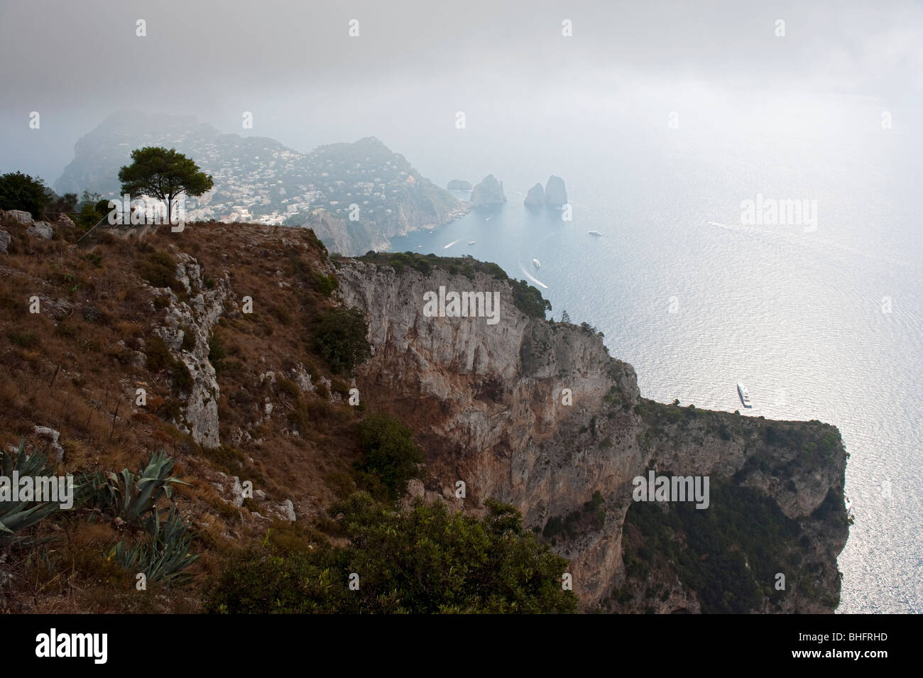 Spectacular View of Capri from Monte Solaro, Island of Capri, Italy ...