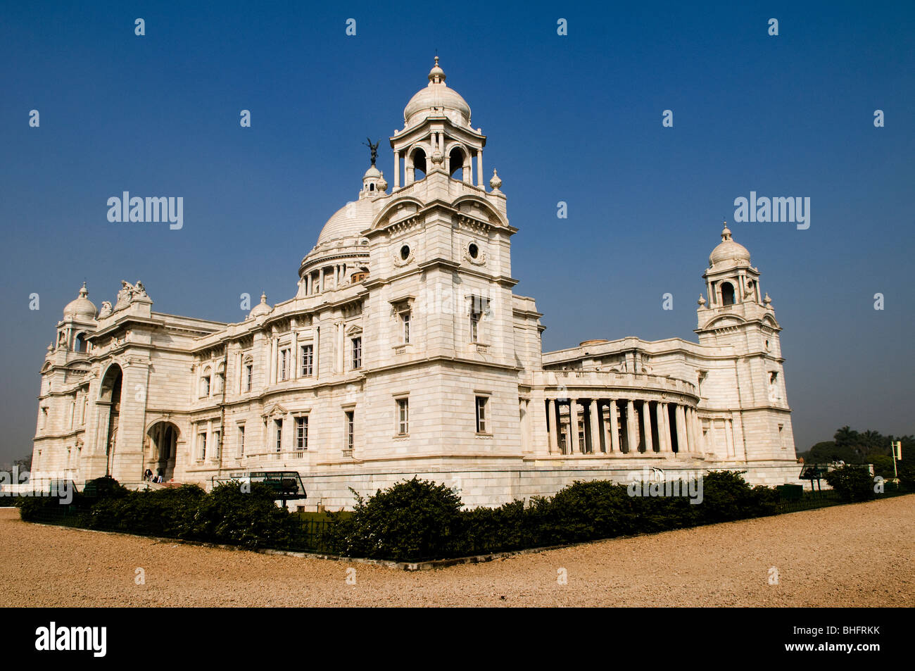 The beautiful Victoria memorial is the major landmark of Calcutta Stock ...