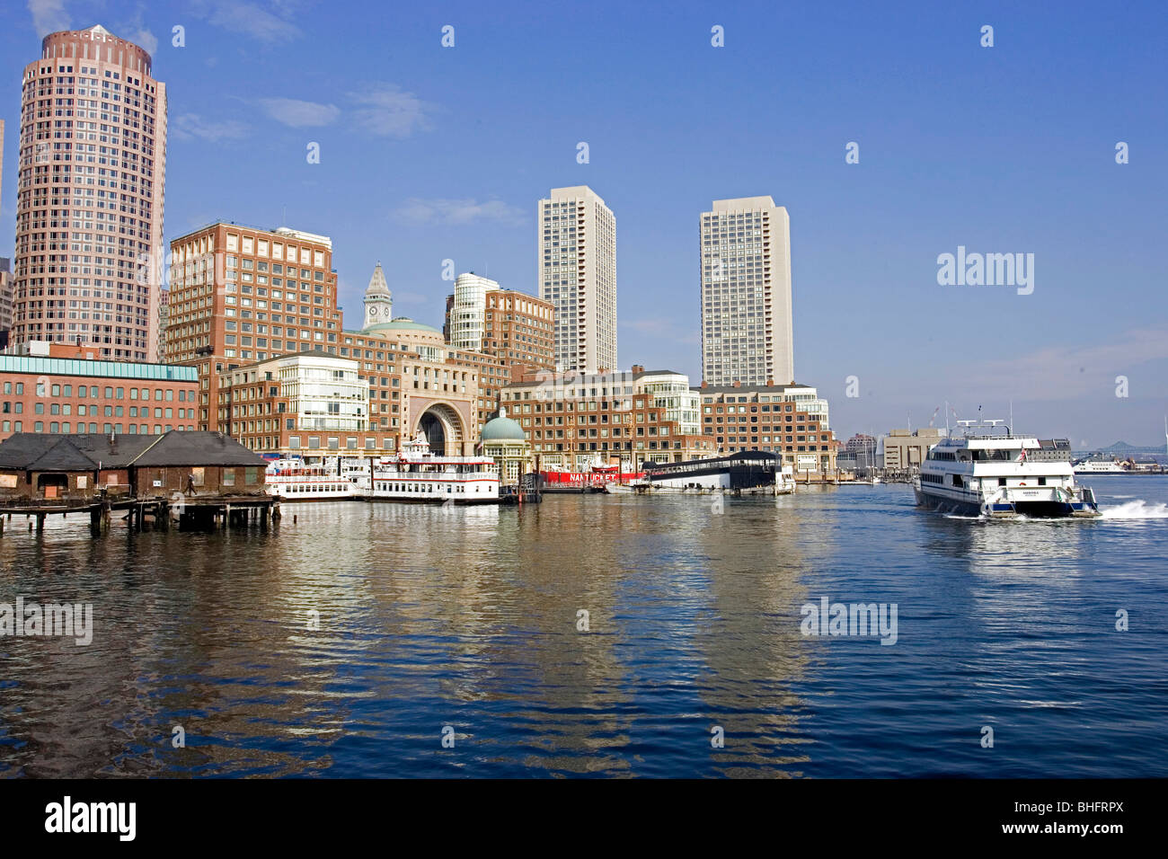 Rowes Wharf waterfront Boston Massachusetts USA New England Stock Photo ...