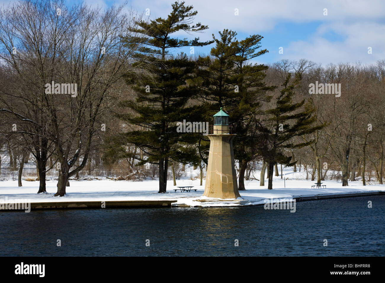 Lighthouse in Geneva, Illinois Stock Photo - Alamy