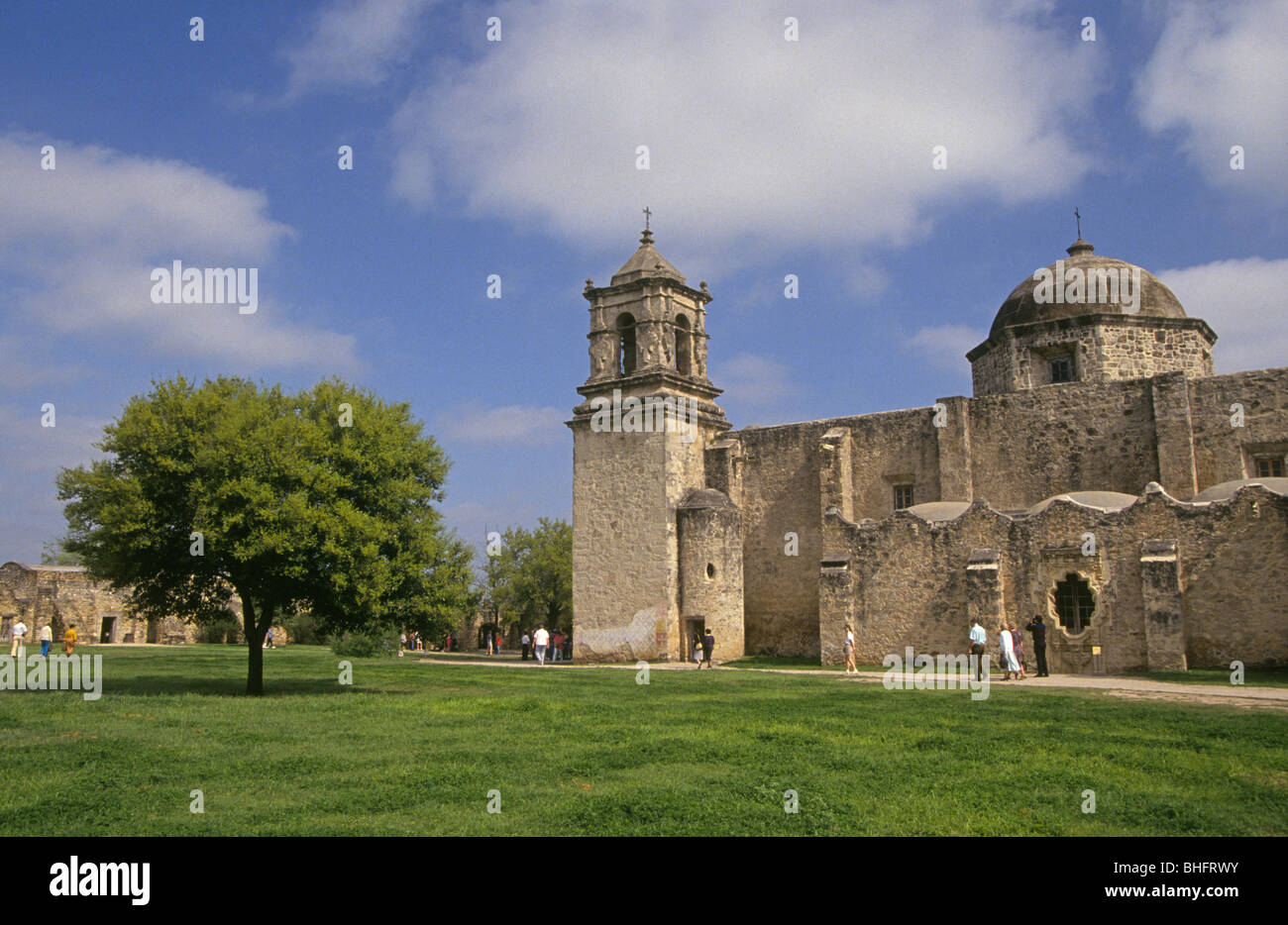 The ancient Spanish mission of San Jose in the San Antonio Missions ...