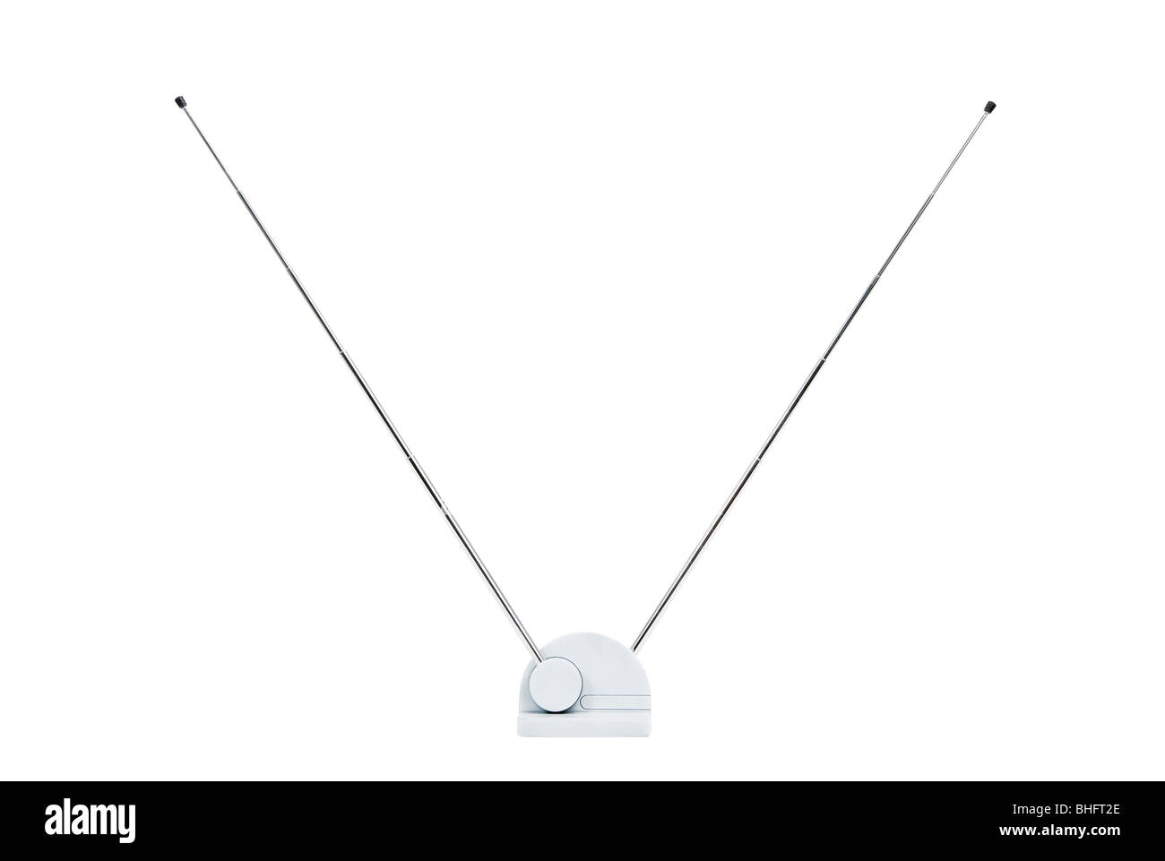 Retro TV antenna isolated on white background Stock Photo - Alamy