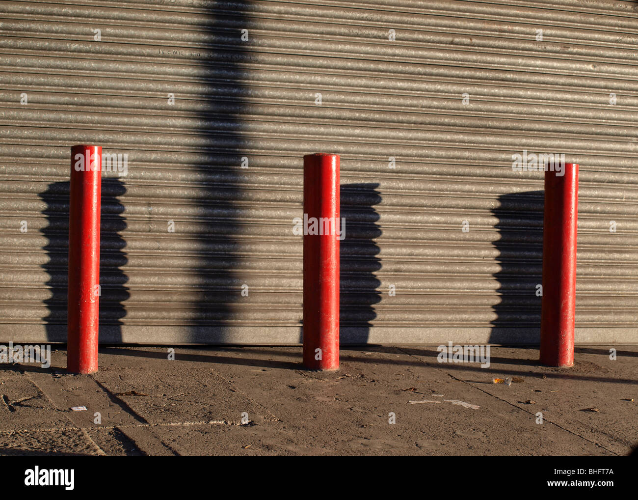 Shadows cast on red hi-res stock photography and images - Alamy