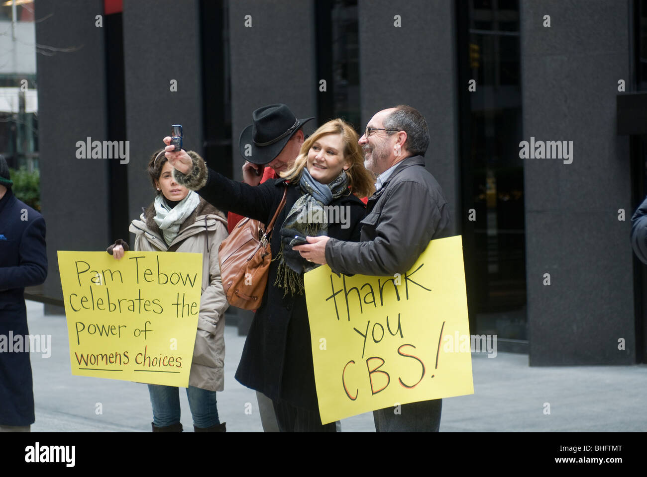 Pro-life groups rally in front of CBS headquarters in New York Stock ...