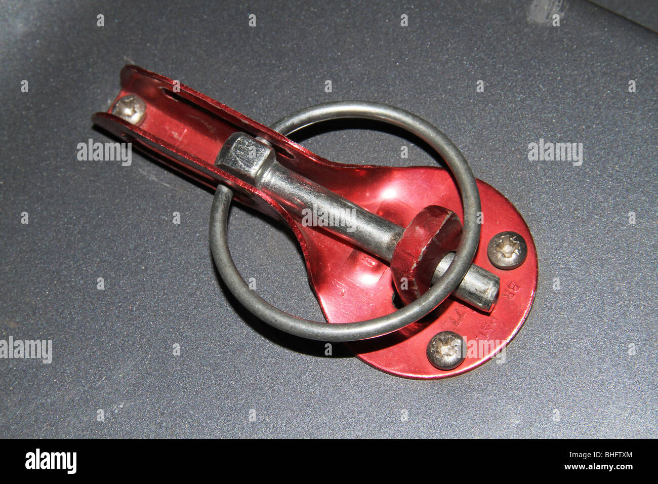 Vehicle bonnet safety catch Stock Photo - Alamy