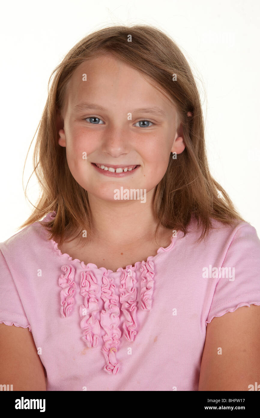 portrait on a young girl isolated on white Stock Photo - Alamy