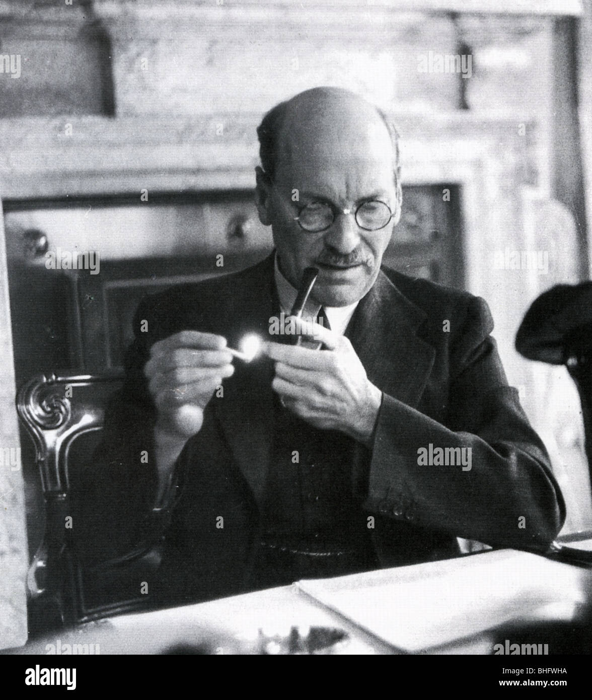 CLEMENT ATTLEE - English Labour statesman (1883-1967) in the Cabinet ...