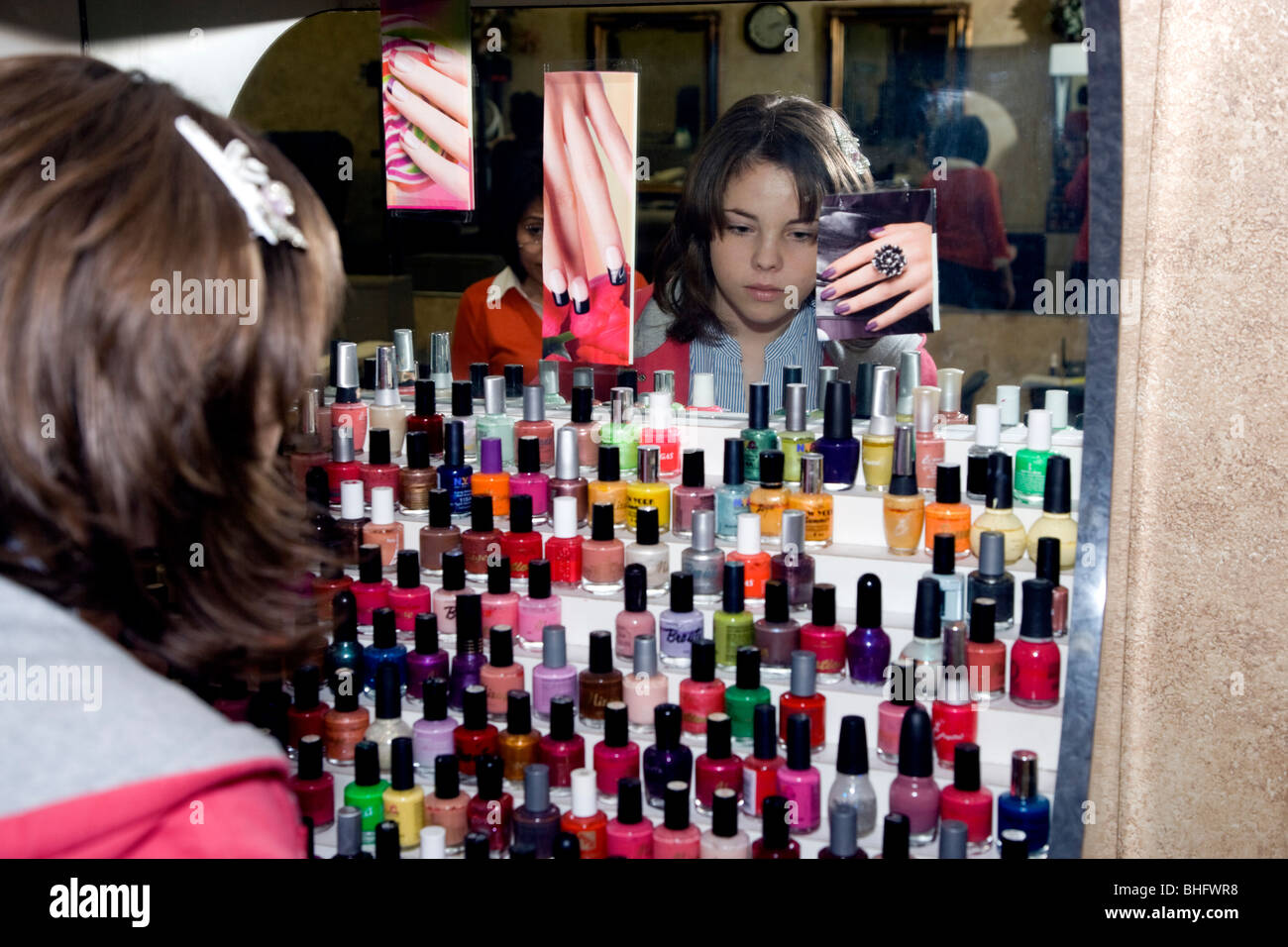 8th grade girls preparing for their Formal Dance at their Middle School ...