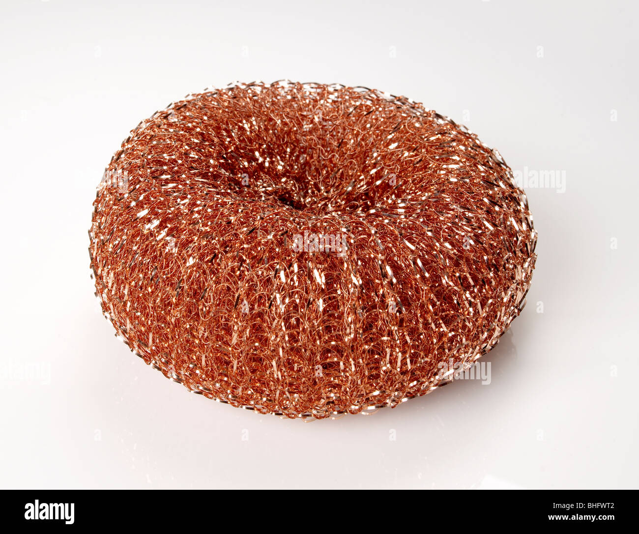 Copper wire Scrubbing pad Stock Photo - Alamy