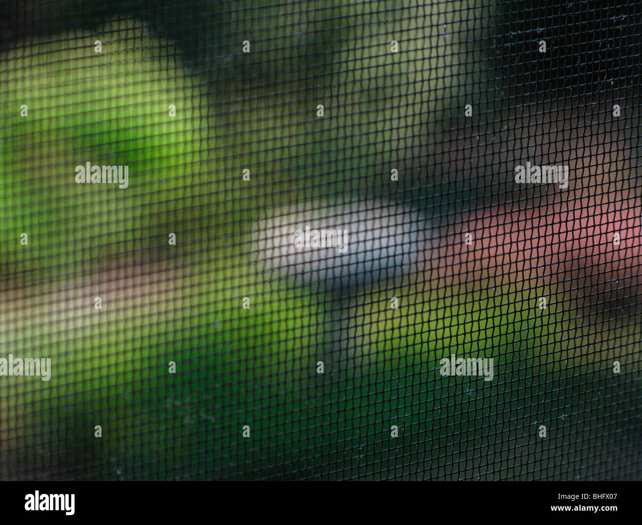 Texture screen door and garden background Stock Photo - Alamy