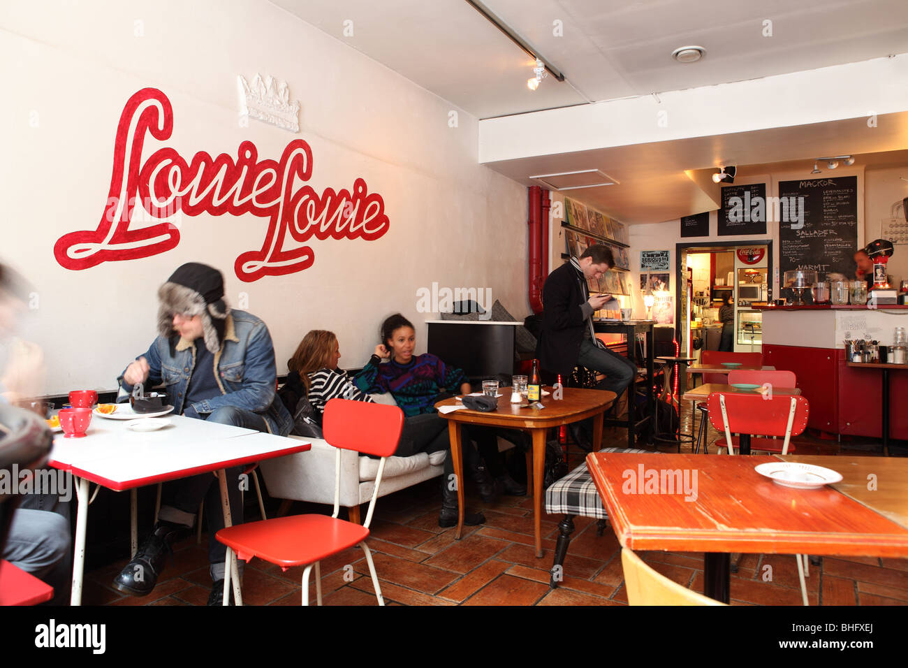 Stockholm Sweden Scandinavia Louie Louie cafe Stock Photo - Alamy