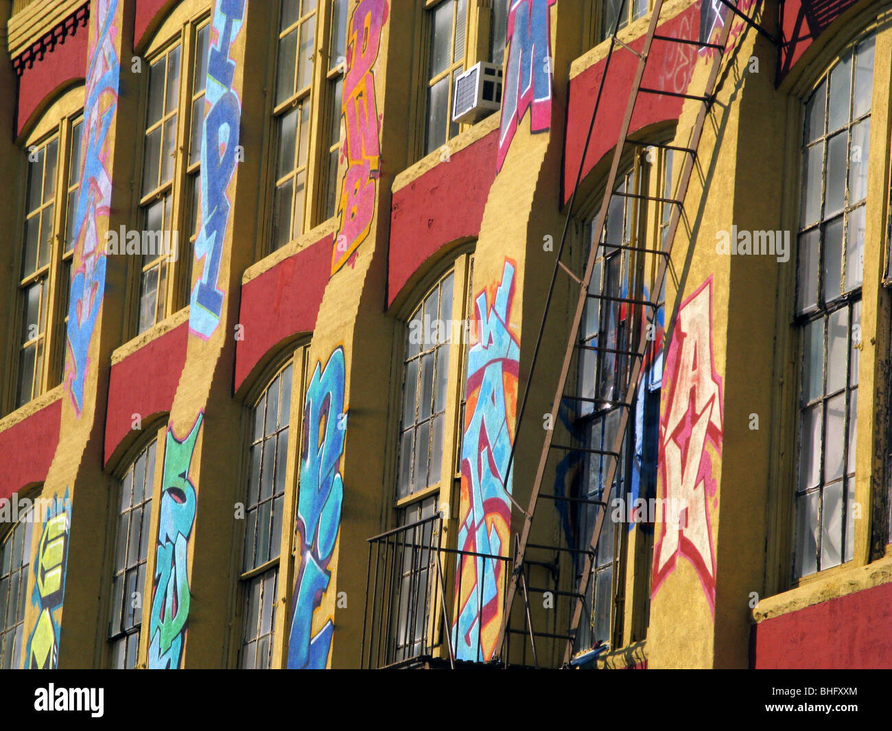 Graffiti art building five points area neighborhood Stock Photo - Alamy