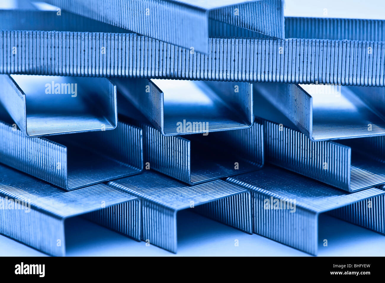 extreme closeup of group of staples Stock Photo - Alamy