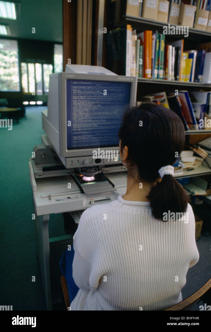 Microfiche reader hi-res stock photography and images - Alamy