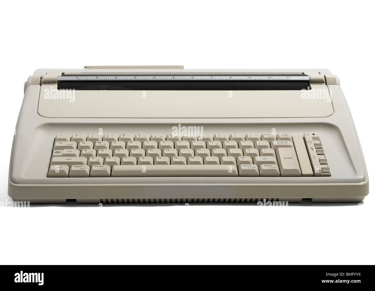 Electric typewriter on white background Stock Photo - Alamy