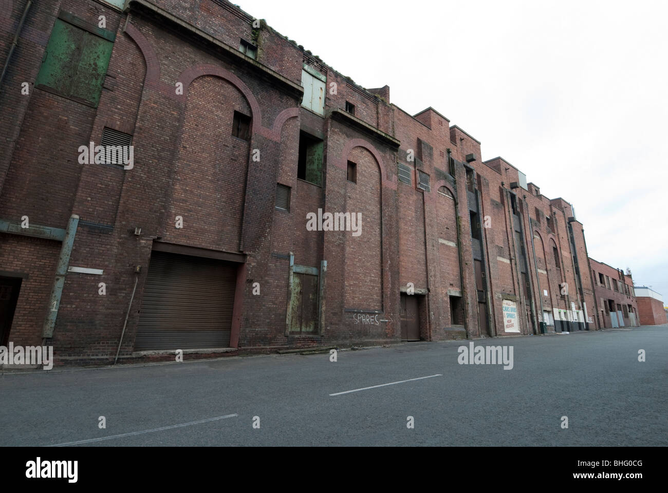 Disused grain warehouses in docklands Liverpool UK Stock Photo - Alamy
