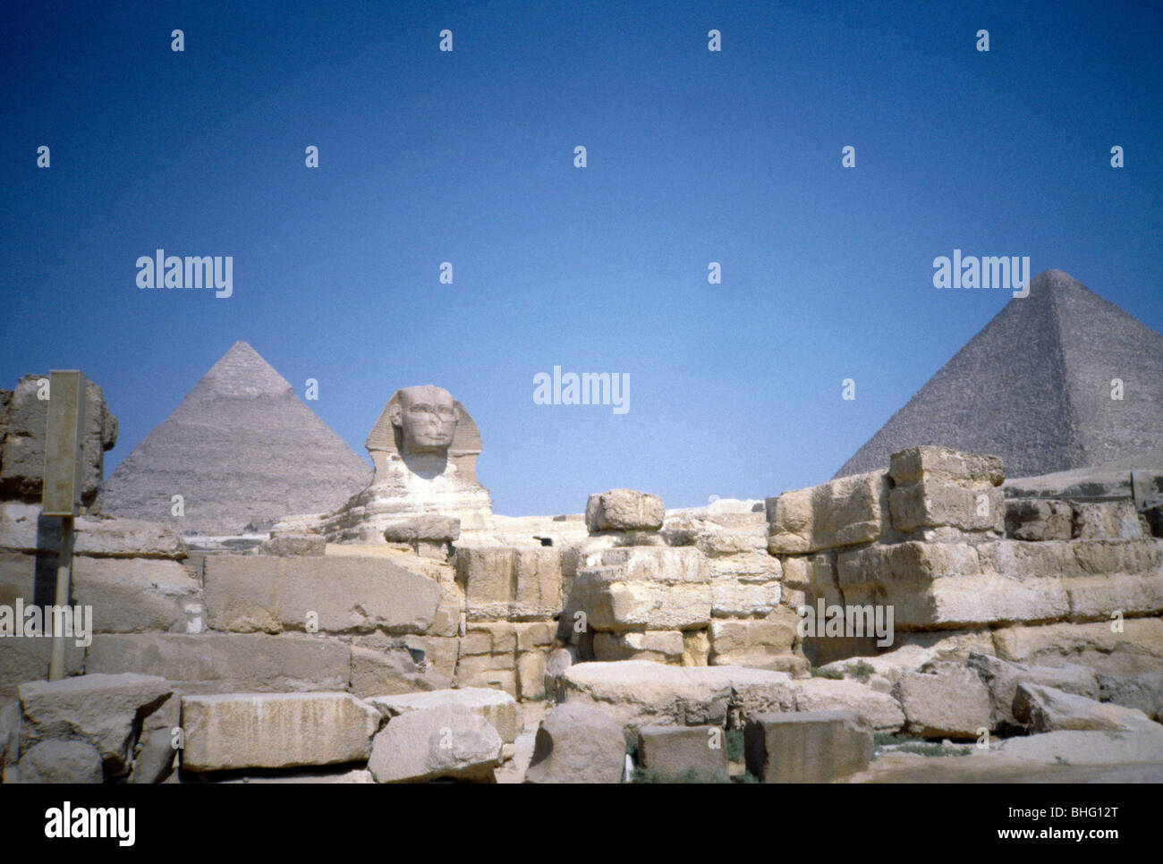 Giza Egypt Sphinx And The Great Pyramids Stock Photo - Alamy