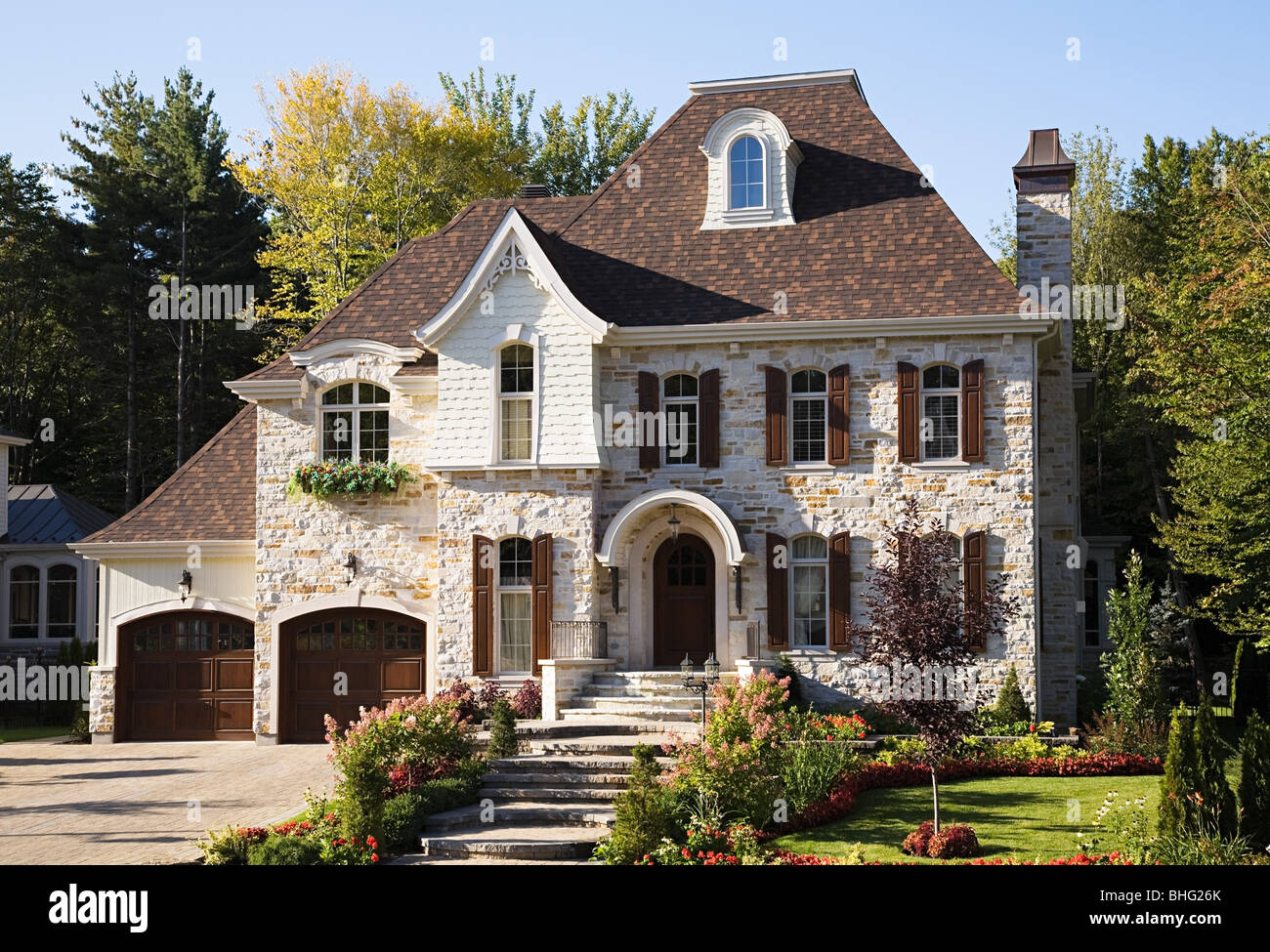 Exterior of a large house Stock Photo - Alamy