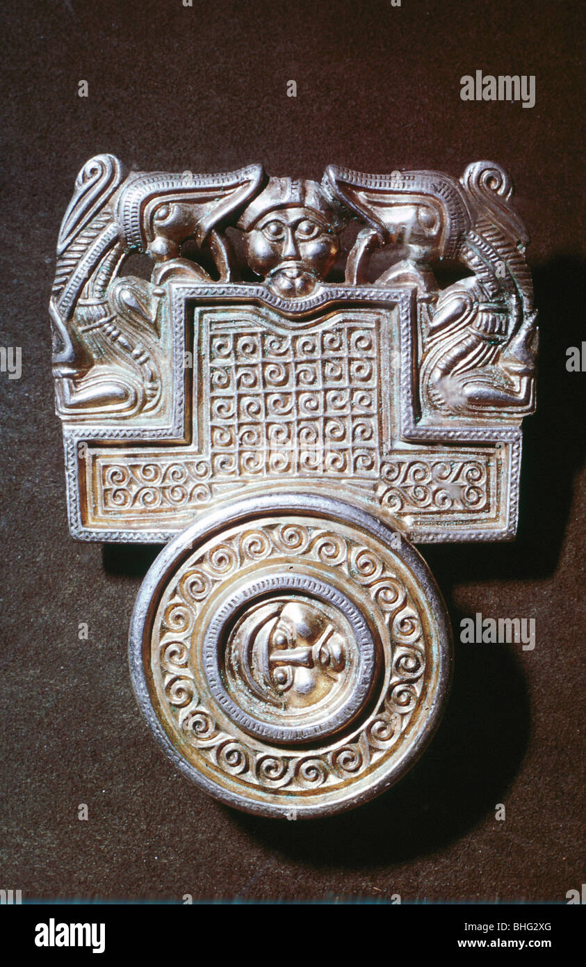 Gilt brooch, Germanic Iron Age, c500. Artist: Unknown Stock Photo - Alamy