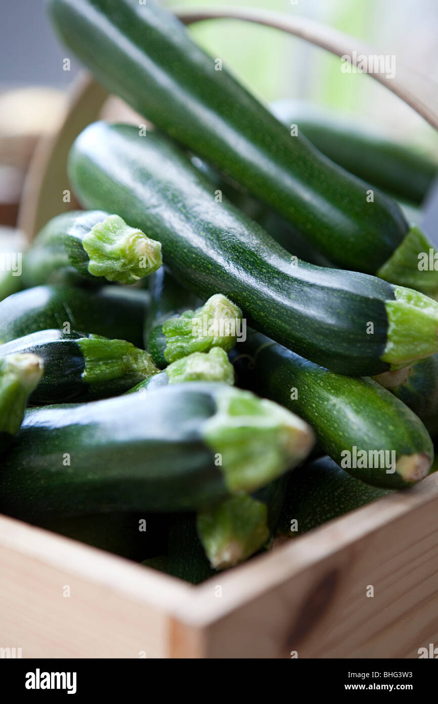 Courgettes basket hi-res stock photography and images - Alamy