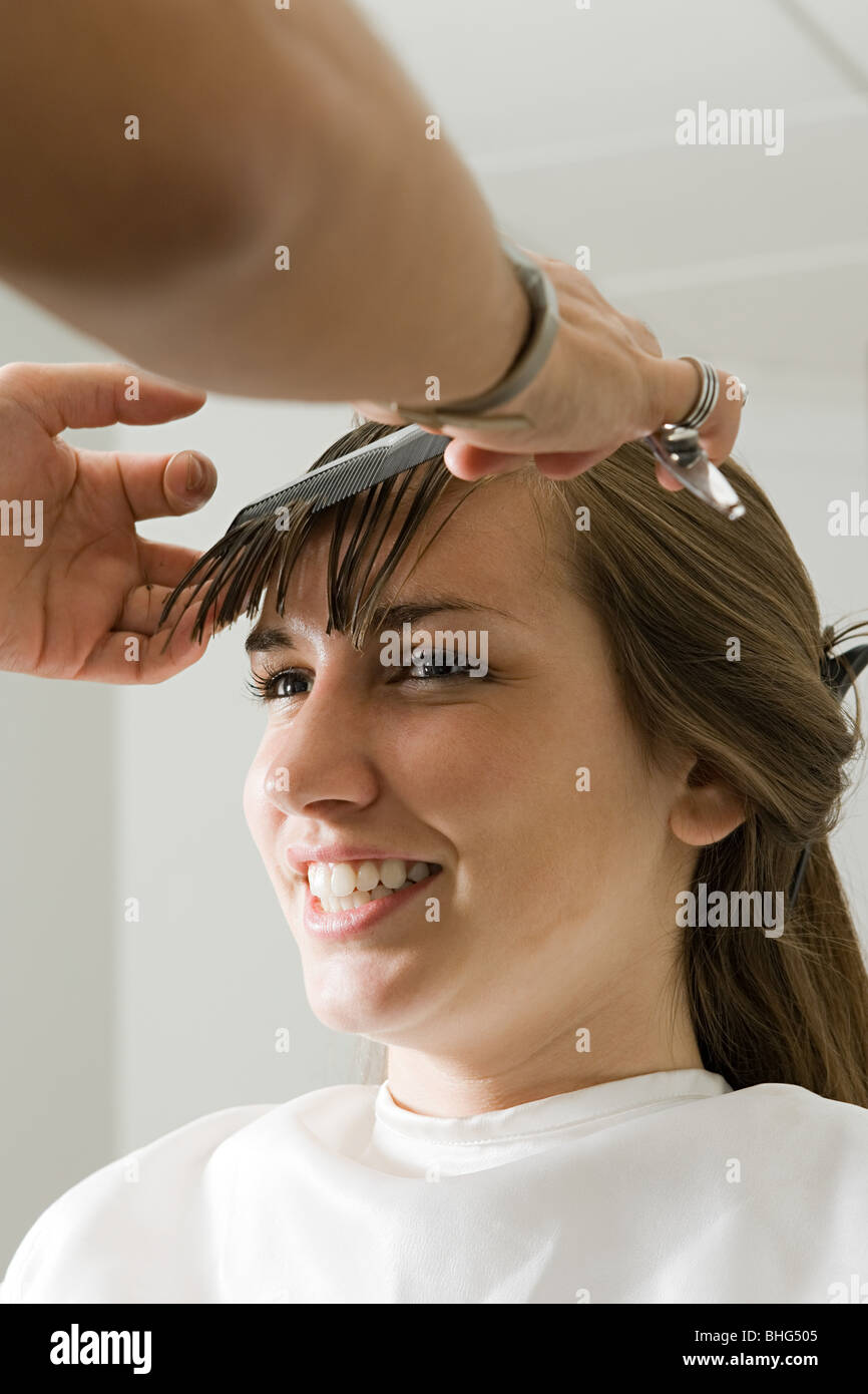 Girl at the hair salon Stock Photo - Alamy